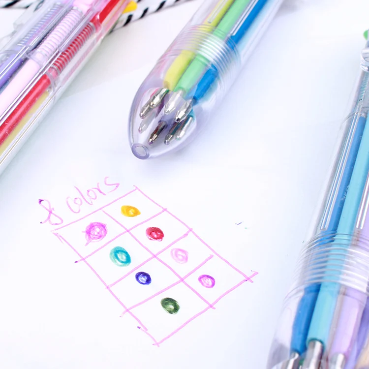 8 Colors Multicolor Pens 8-in-1 - Perfect for Office & School