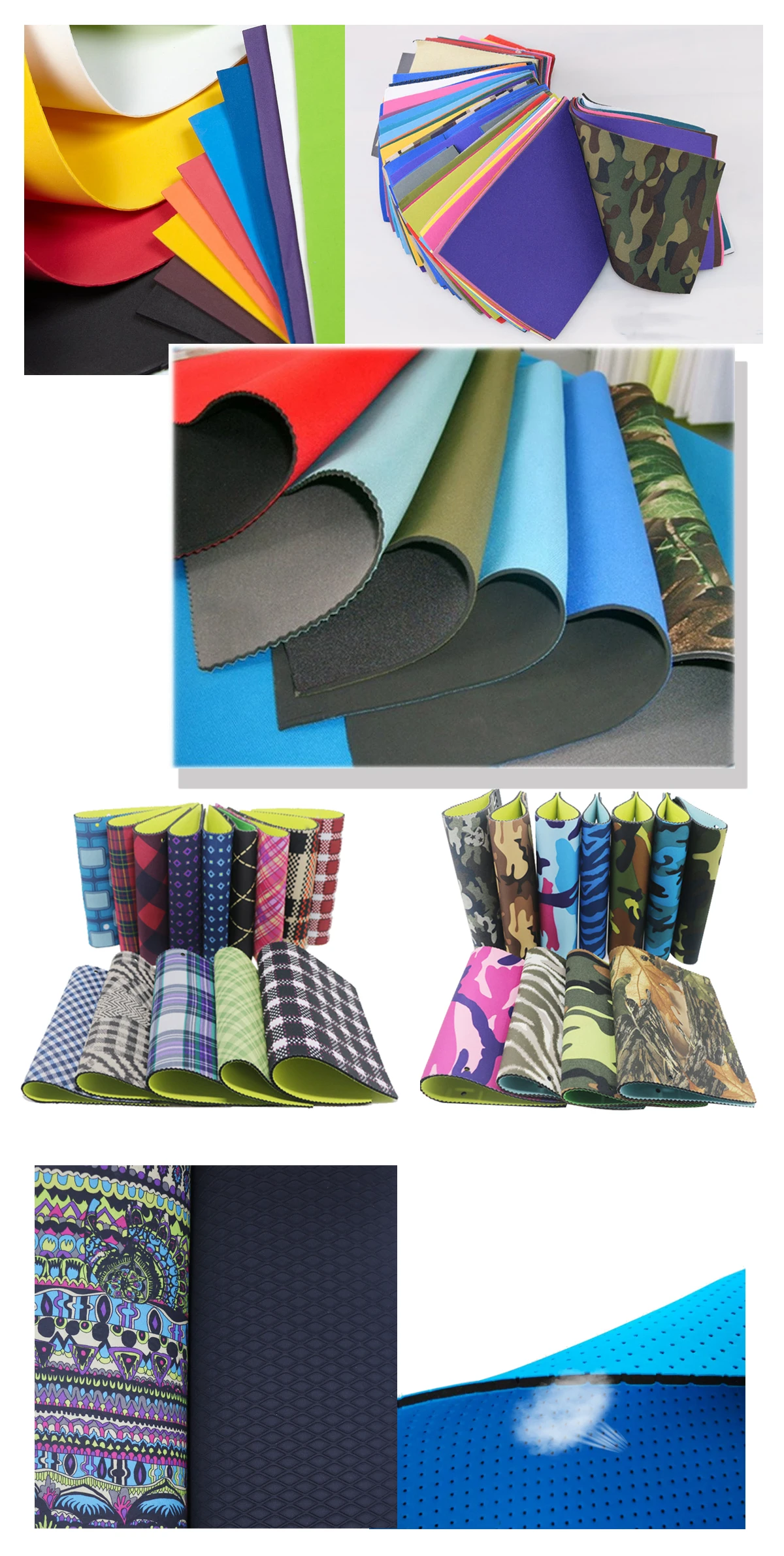 Custom Printed 5mm Neoprene Rubber Sheet Coated Polyester Fabric ...