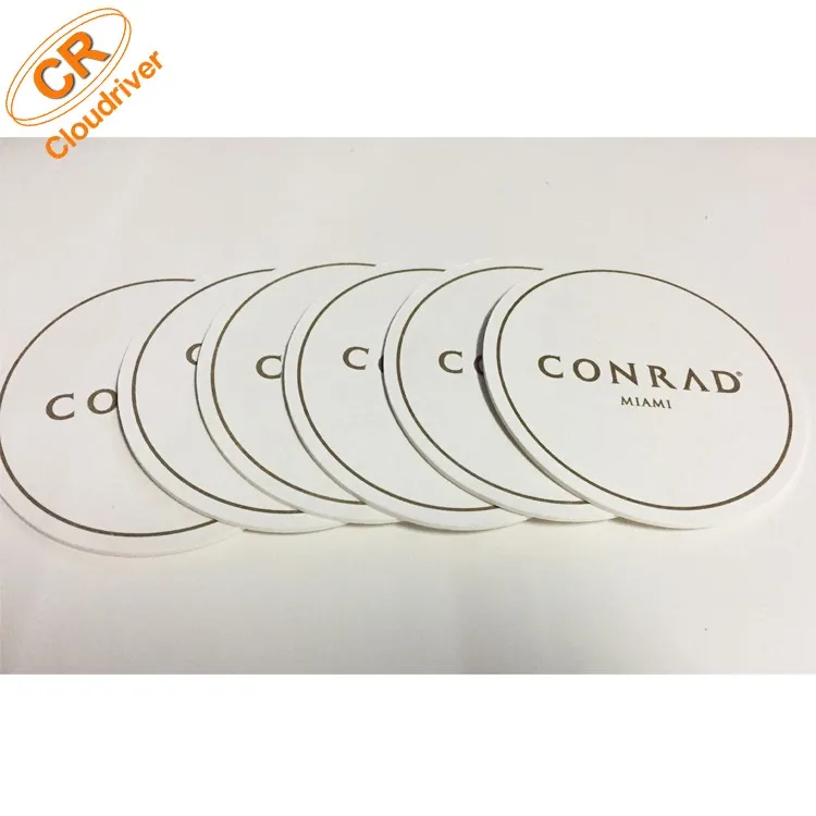 Custom Logo Printed Drink Cardboard Coaster Absorbent Paper Coaster For ...