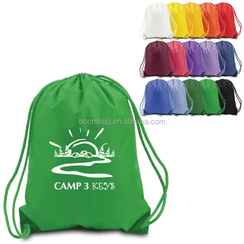 Promo Nylon Drawstring Sling Backpack Cinch Sack Gym Tote Bag School ...