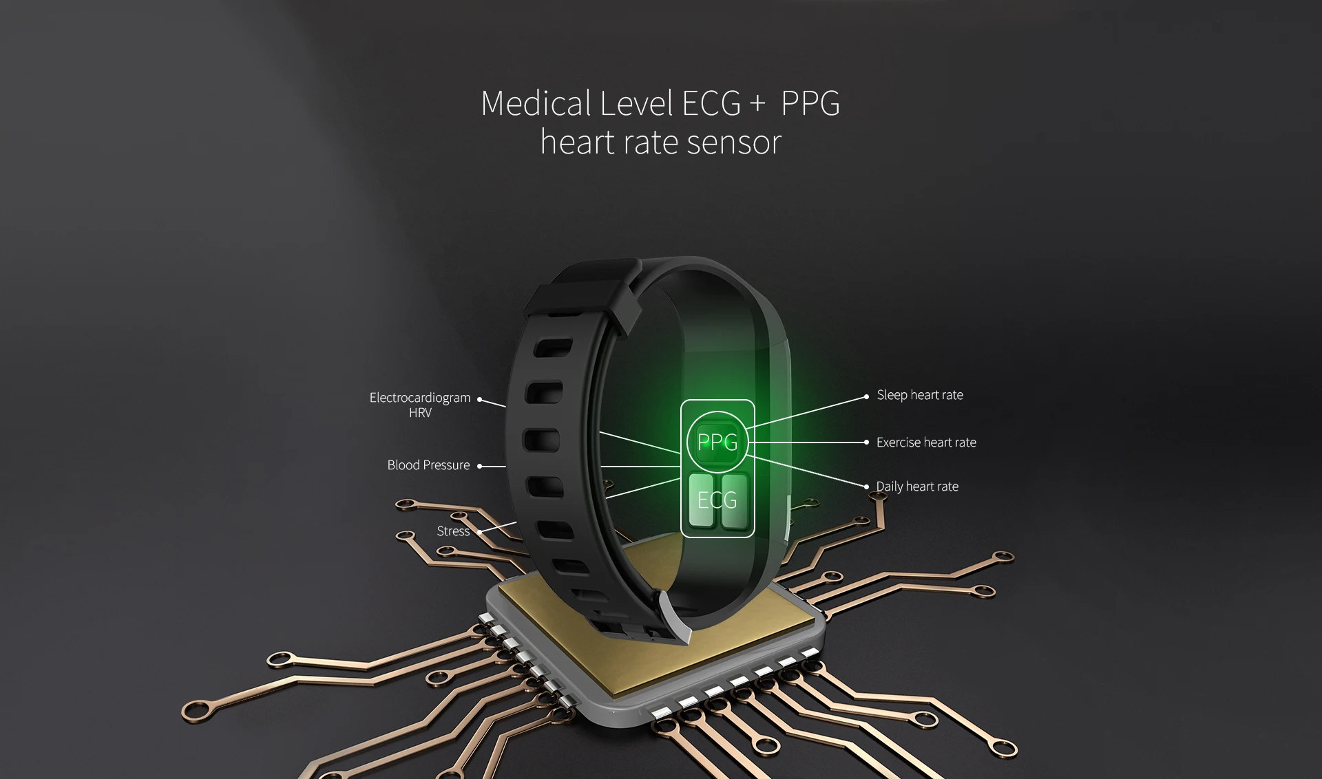 Medical ECG PPG Heart Rate Monitor Smart Watch - J-STYLE