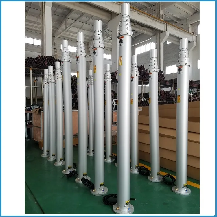 Mobile Trailer Mounted High Telescopic Antenna Mast Tower