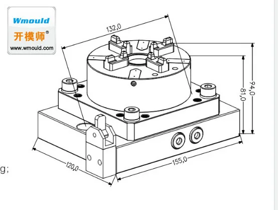 4 Jaw Wedge Hook Type Single Benchmarks Pneumatic Chuck - Buy Single ...