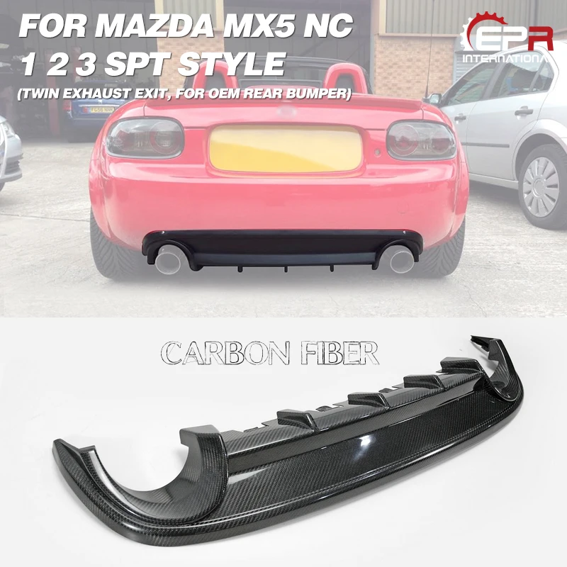 Mazda MX5 Miata NC Glossy Carbon Fiber Rear Diffuser OEM | Wholesale