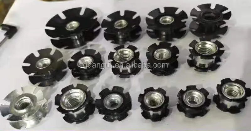 Double Spring Threaded Star Nut Tube Insert Connectors Round Tube End ...