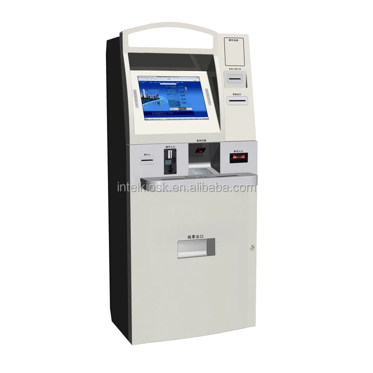 High Quality Automated Teller Machine Atm For Deposit With Cash Acceptor And Bank Card Reader ...