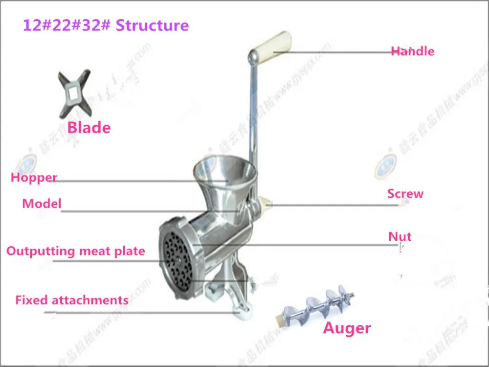 Multi Purpose Portable Cast Iron 22 # Kitchen Grinder Meat Machine for ...