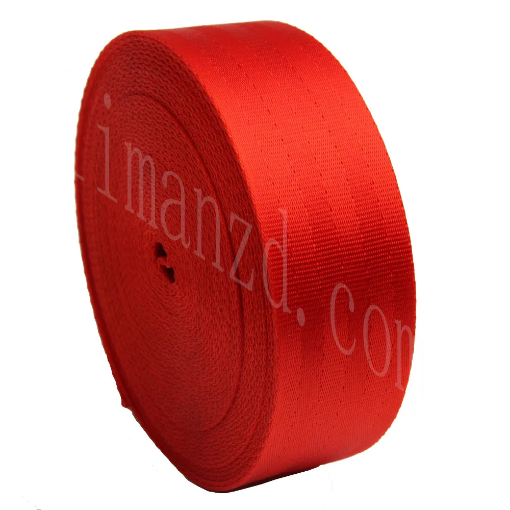 Seat Webbing Belt 2 Inch Red Nylon Webbing Flat Tape Car Sport Climbing ...
