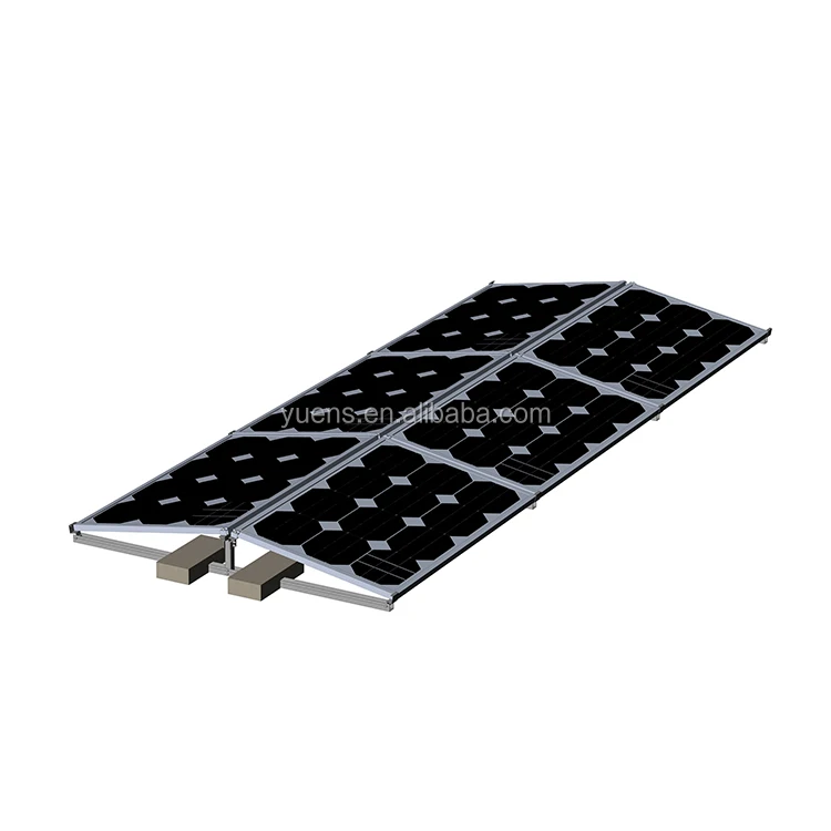 Ballast Racking Flat Roof Solar System - East to West Mounting