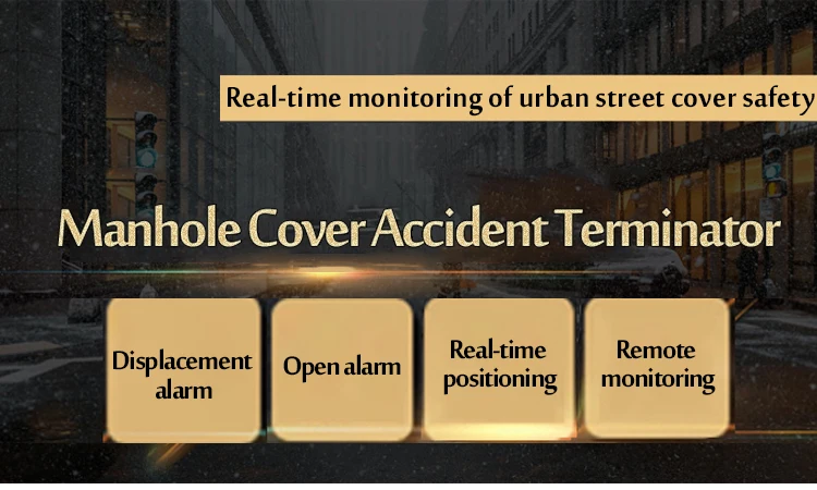 LoRaWAN manhole cover monitor Sewage Level nb-iot smart manhole sensor ...