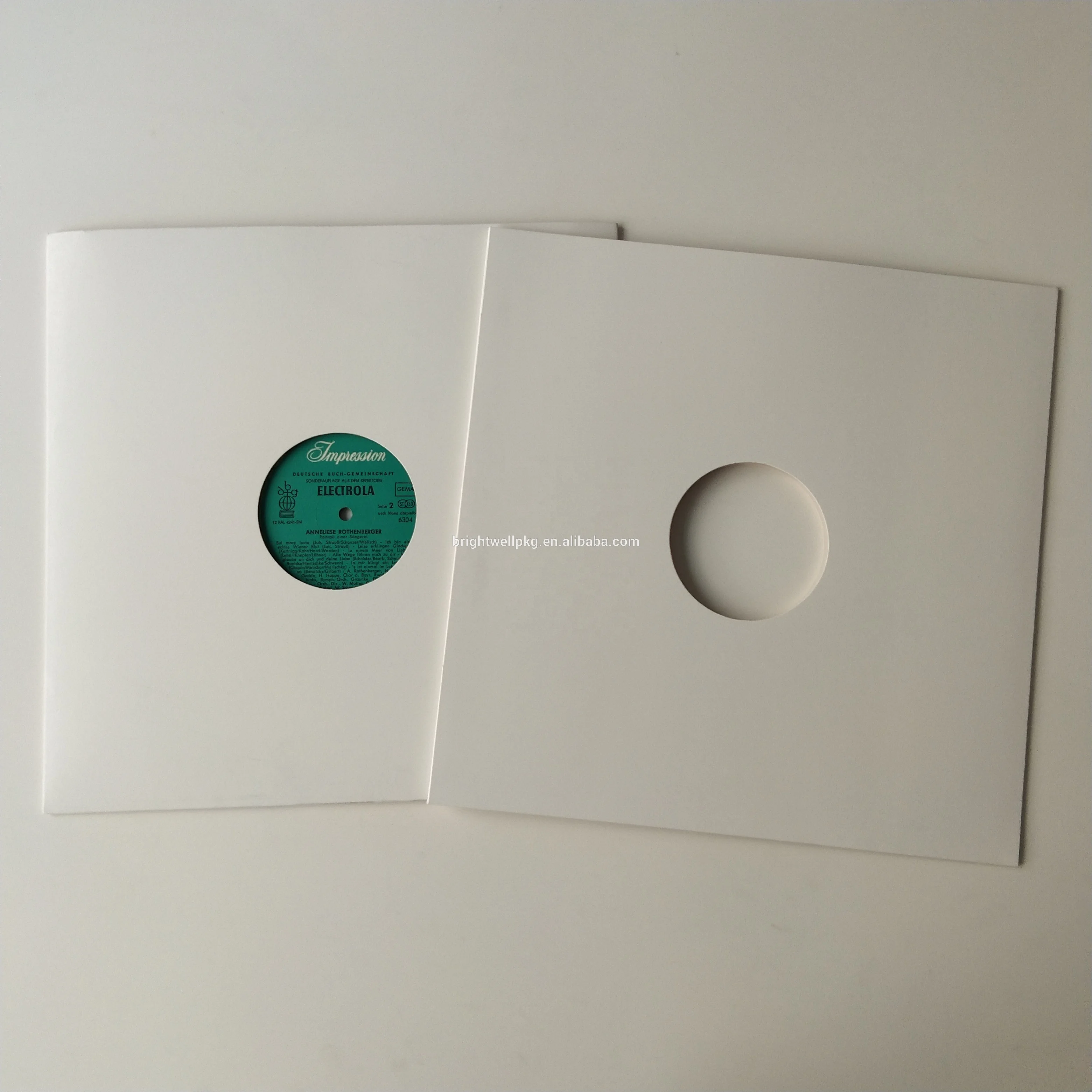 12" 350gsm White Cardboard Vinyl Lp Record Outer Jackets/protectors ...