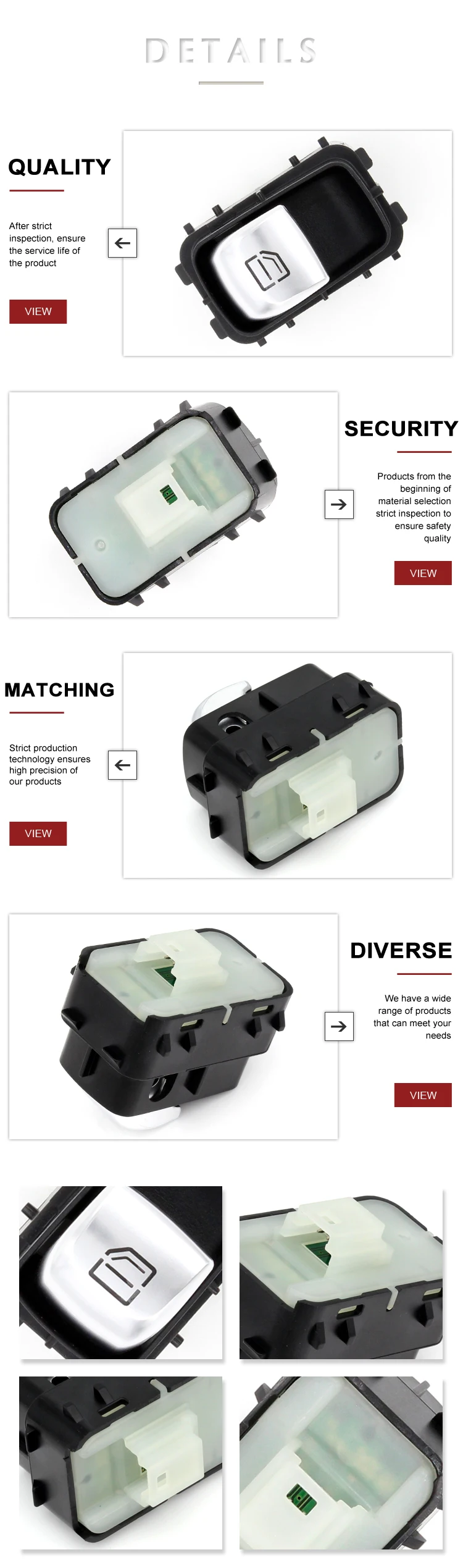 Original Electric Power Window Lifter Switch 2229051904 For Mercedes ...