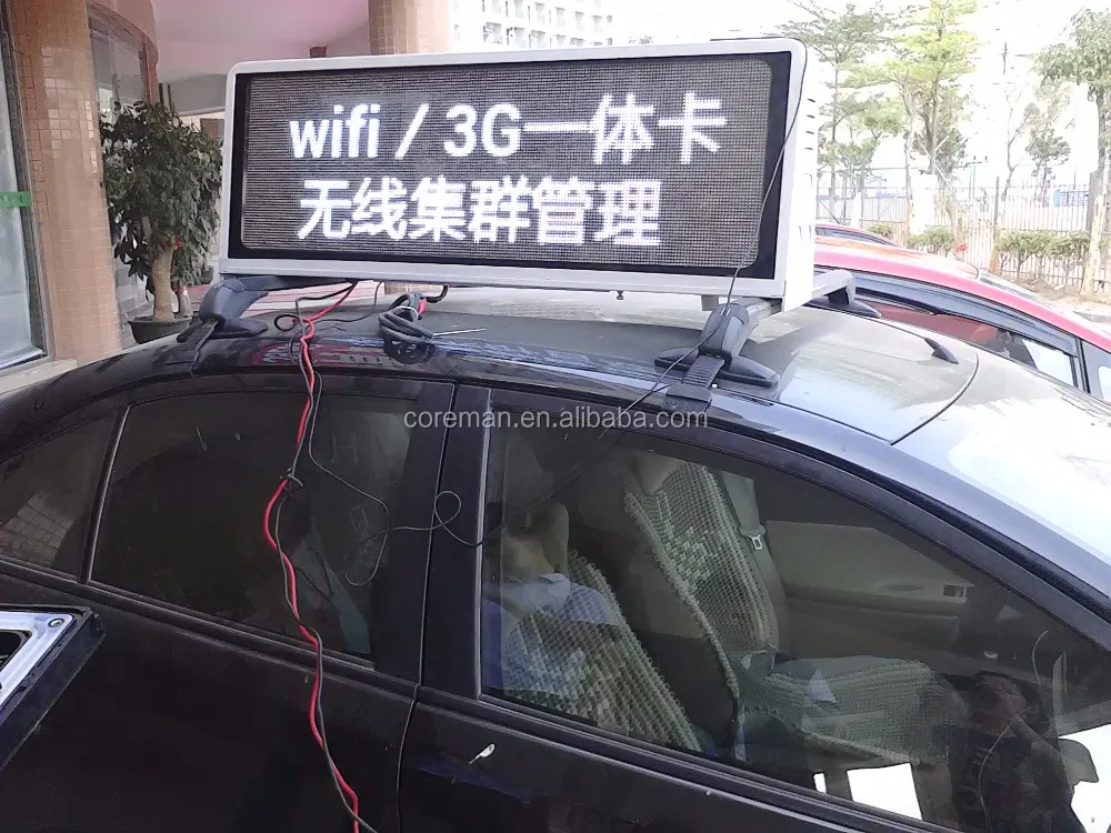 Outdoor Double Side Taxi Roof Video Led Display/full Color Car Top Sign ...