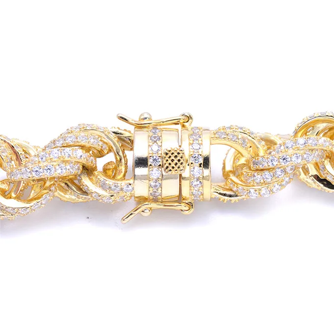 Hip Hop Jewelry Diamond Cuban,24k Gold Hip Hop Rope Chain Mens Gold ...