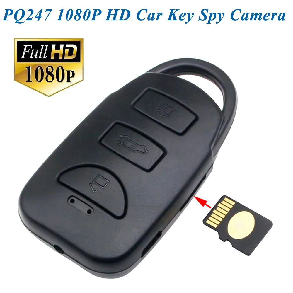 1080p Night Vision Camera Car Key Mini Portable Metal Body Car Key ...