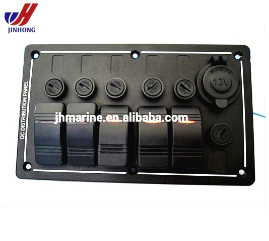 12 Volt Aluminum Rocker Breakers Boat Electrical Panel With Digital ...