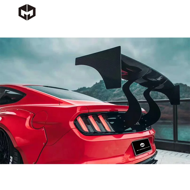 Carbon Fiber Rear Spoiler for Mustang - High Polished Style
