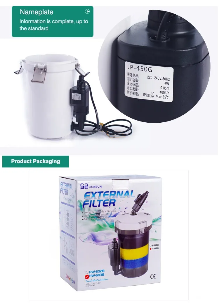Sunsun Hw-603b Aquarium Out Side External Filter - Buy External Filter ...
