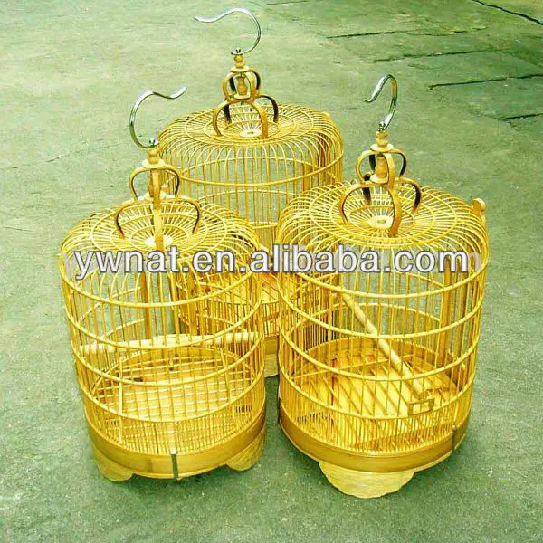 Eco-Friendly Wooden Bamboo Bird Cage for Birds with Carrying Handle - ODM