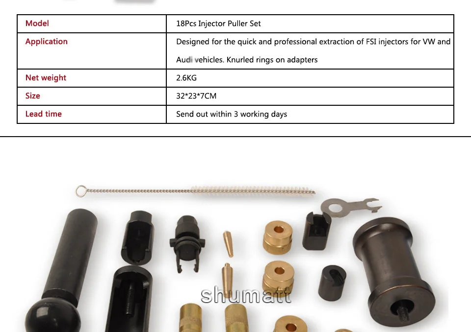 18pcs Injection Nozzle Removal Tool Puller Injector Extractor - Buy ...