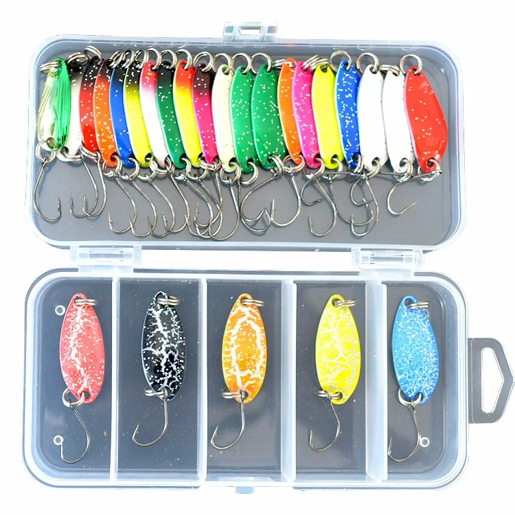 25pcs/set Metal Spoon Assorted Fishing Lure Set by SHAMURO
