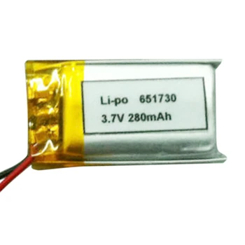 Polymer Lithium Battery 280mah Prismatic Cell 651730 - Buy Polymer ...