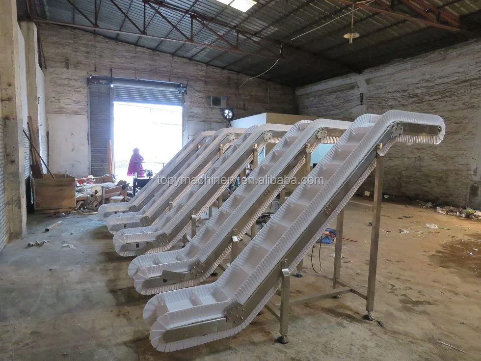 Customized Hopper and Discharge Chute Inclined Belt Conveyor