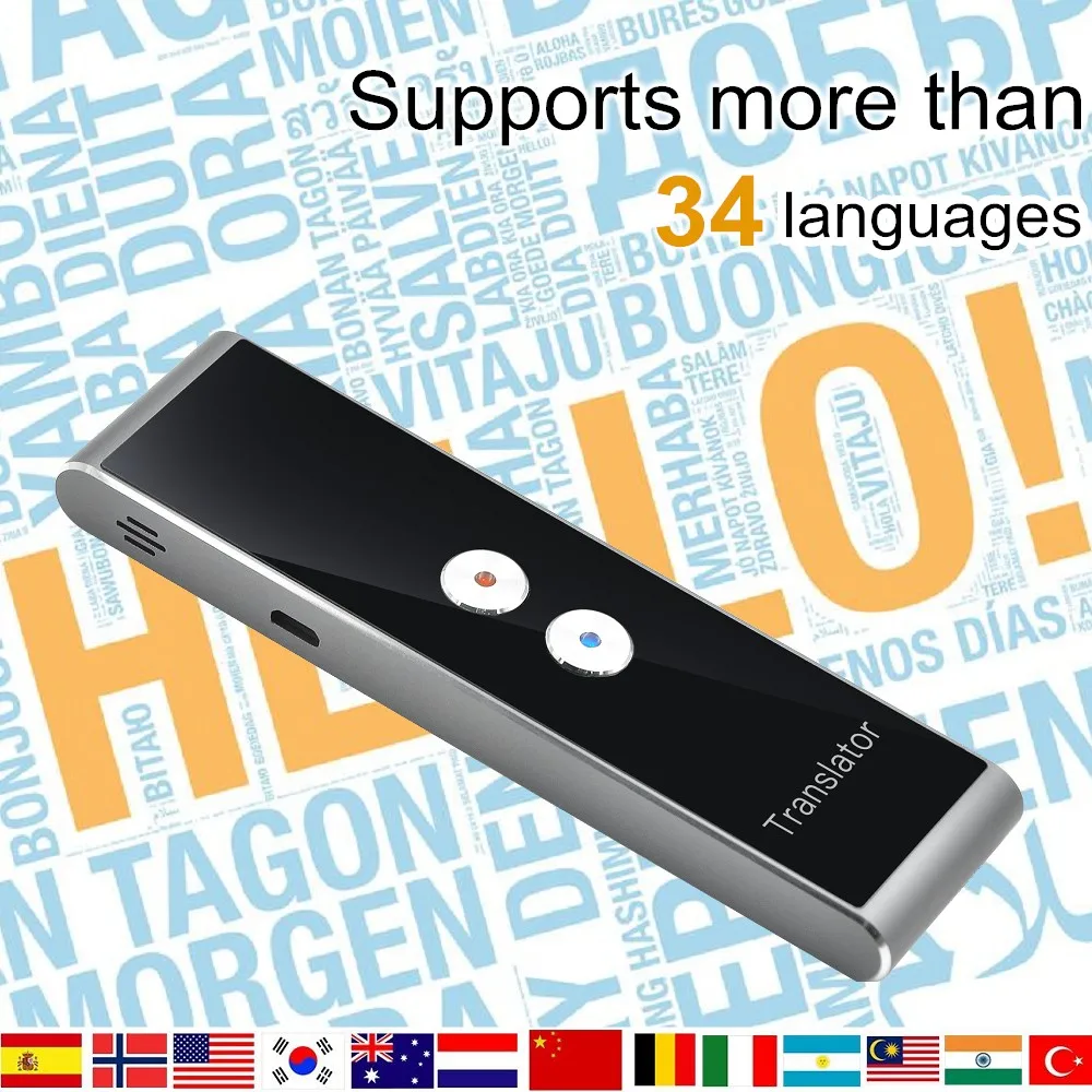 T8 Portable Bluetooth Pocket Language Translator for Travel