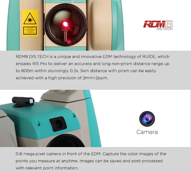 Ruide RIS Total Station with Fieldgenius Software - 600m Reflectless