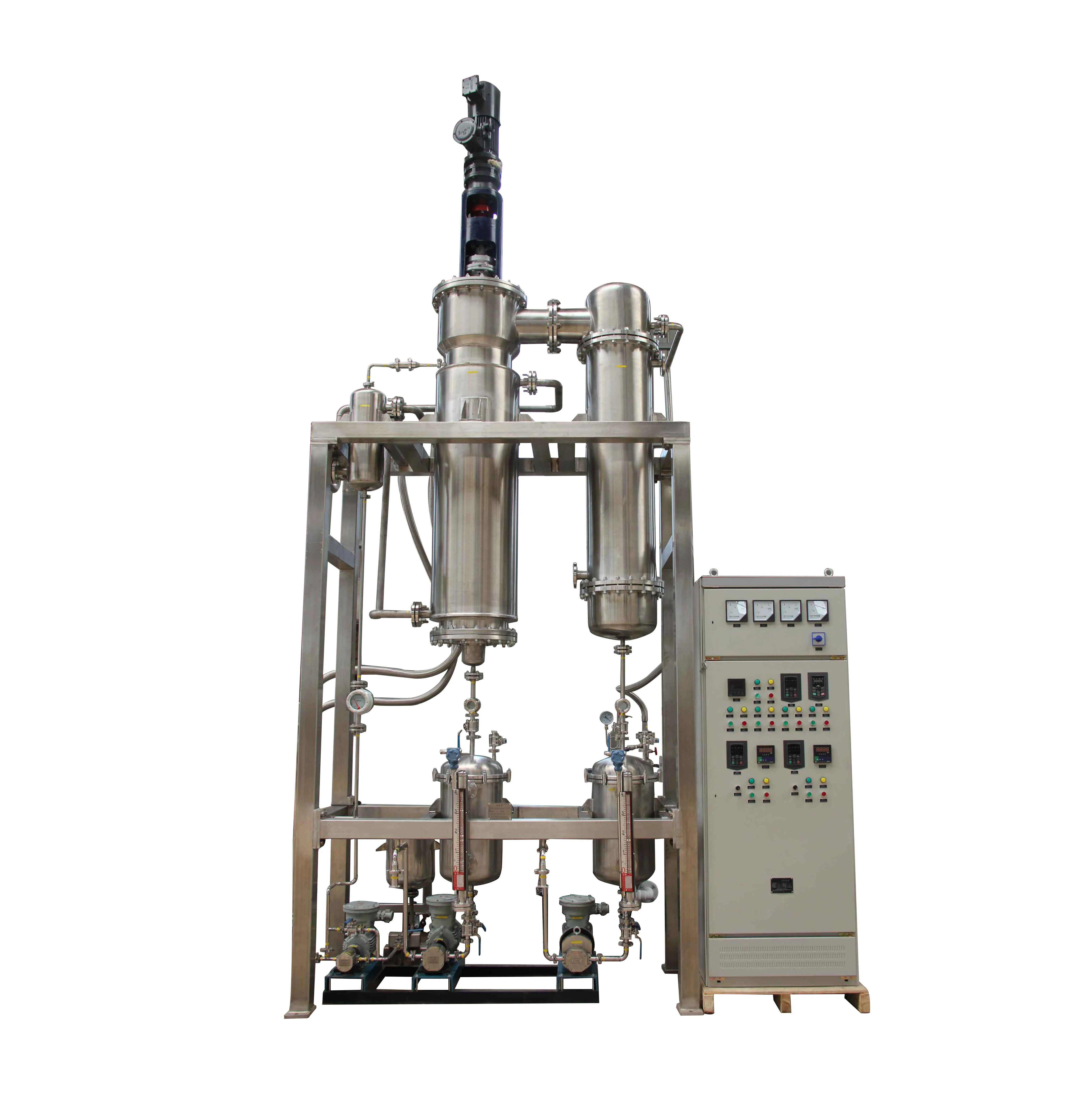 Solvent Distillation Unit Wiped Film Evaporator Distillation Stainless ...