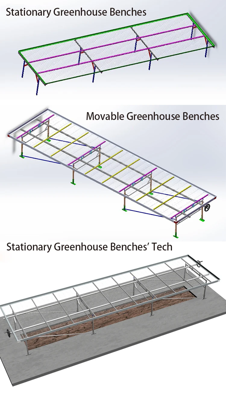 Commercial Stationary Greenhouse Seed Bed Benches - Buy Fixed Top ...
