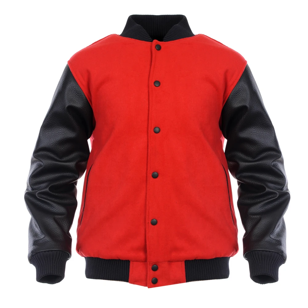 Varsity Jacket With Leather Sleeves For Men,Wholesale Leather Jackets ...