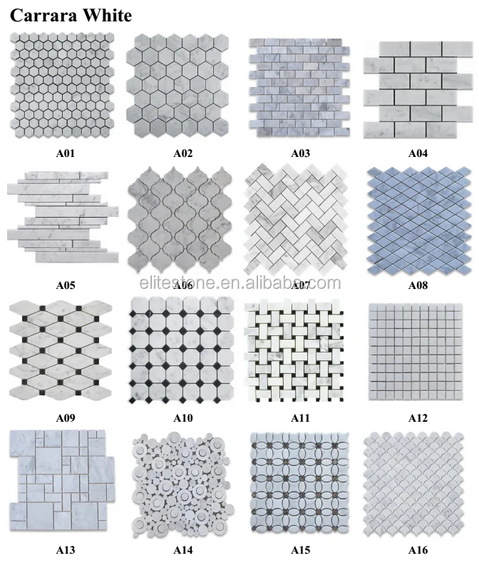 Marble Mix Gold Metal Waterjet Tile Marble Mosaic Tile