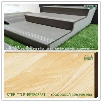 120x30x2cm 60x30x2cm Porcelain Anti Slip Outdoor Step Nosing Tiles ...