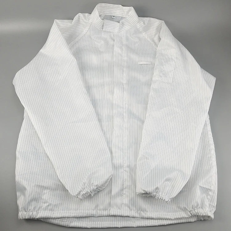 5mm Conductive White Safety Esd Cleanroom Smock - Buy Cleanroom Smock ...