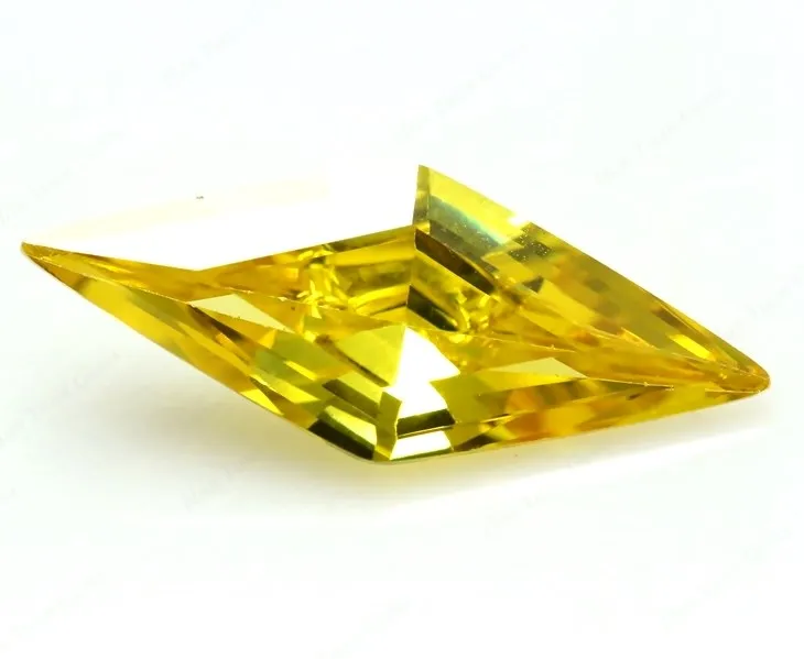 Wuzhou Amethyst Color Irregular Cut Rhombus Shape CZ Gemstone