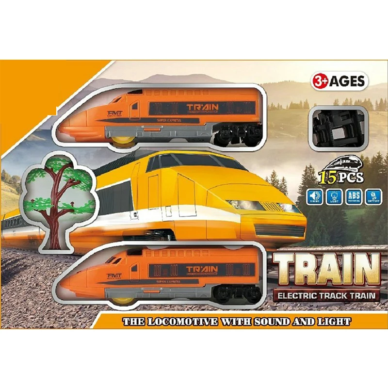 3plus Ages Electric Train Set Toy Locomotive Battery Operated Train ...