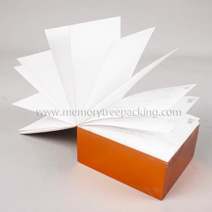 Memo Sticky Note Cube Paper Block Custom Wooden Sticky Note With Wooden ...