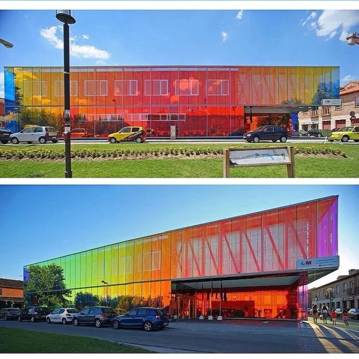 Dichroic Building Tint Glass Finish Blaze Iridescent Film