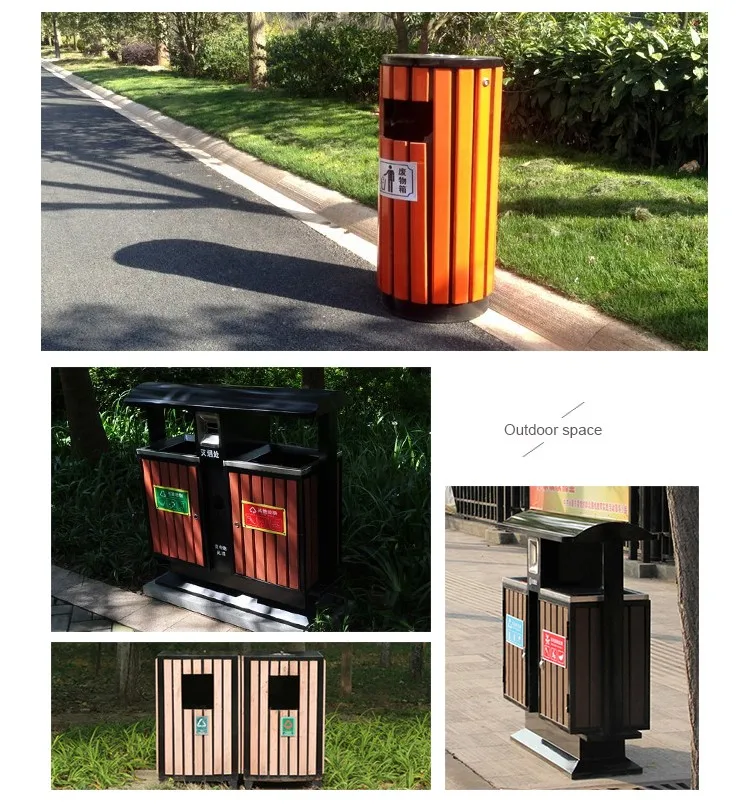 New Style Outdoor Park Wpc Dustbin - Buy Wood Park Dustbin,Wood Plastic ...