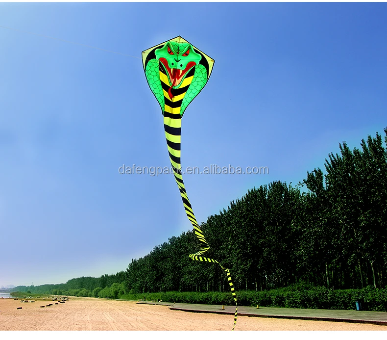 Free Shipping High Quality 15m Large Snake Kite Cobra Kite With Handle ...