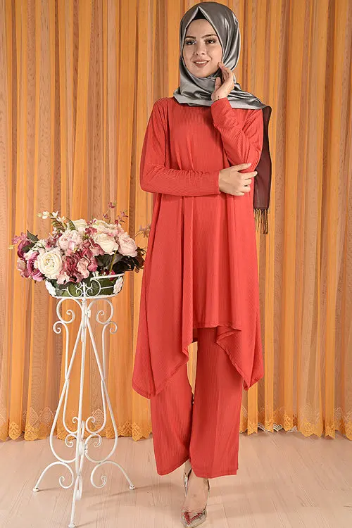 New Design Abaya Muslim Blouse Top Set Muslim Women Pant Suits - Buy ...