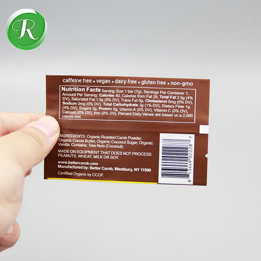 Resealable Chocolate Bar Packaging - Customized Solutions