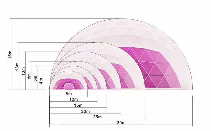 Geo Round Tent Steel Structure Geodesic Tent For Event,Party,Camping ...