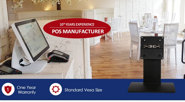 Adjustable LCD Mount Folding Metal Desk POS Stand - Leabon