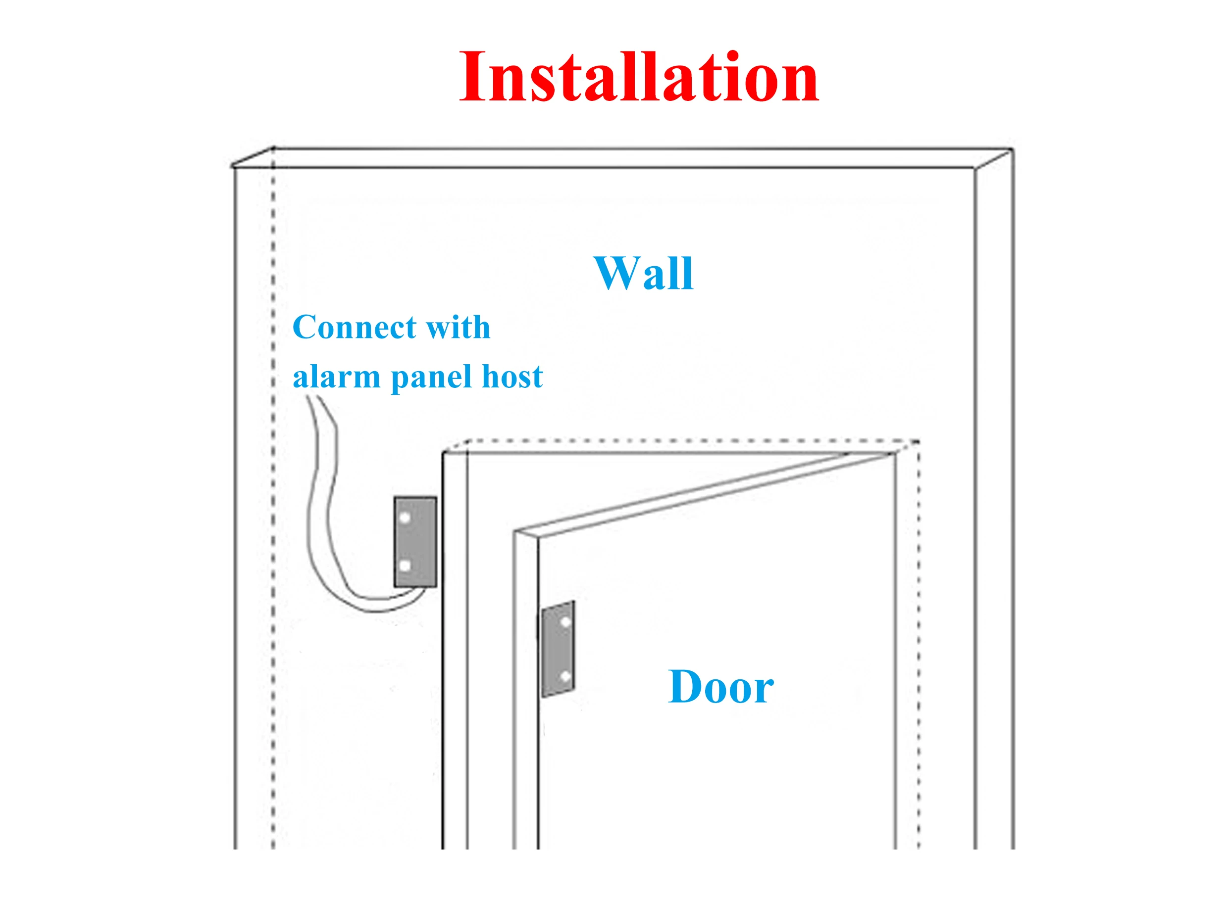 12v Wired Door Electric Magnetic Contact Switch For Door Security - Buy ...