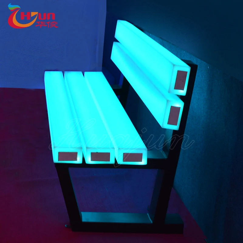 Led Outdoor Bench Chair/colorful Modern Chair For Garden - Buy Led ...