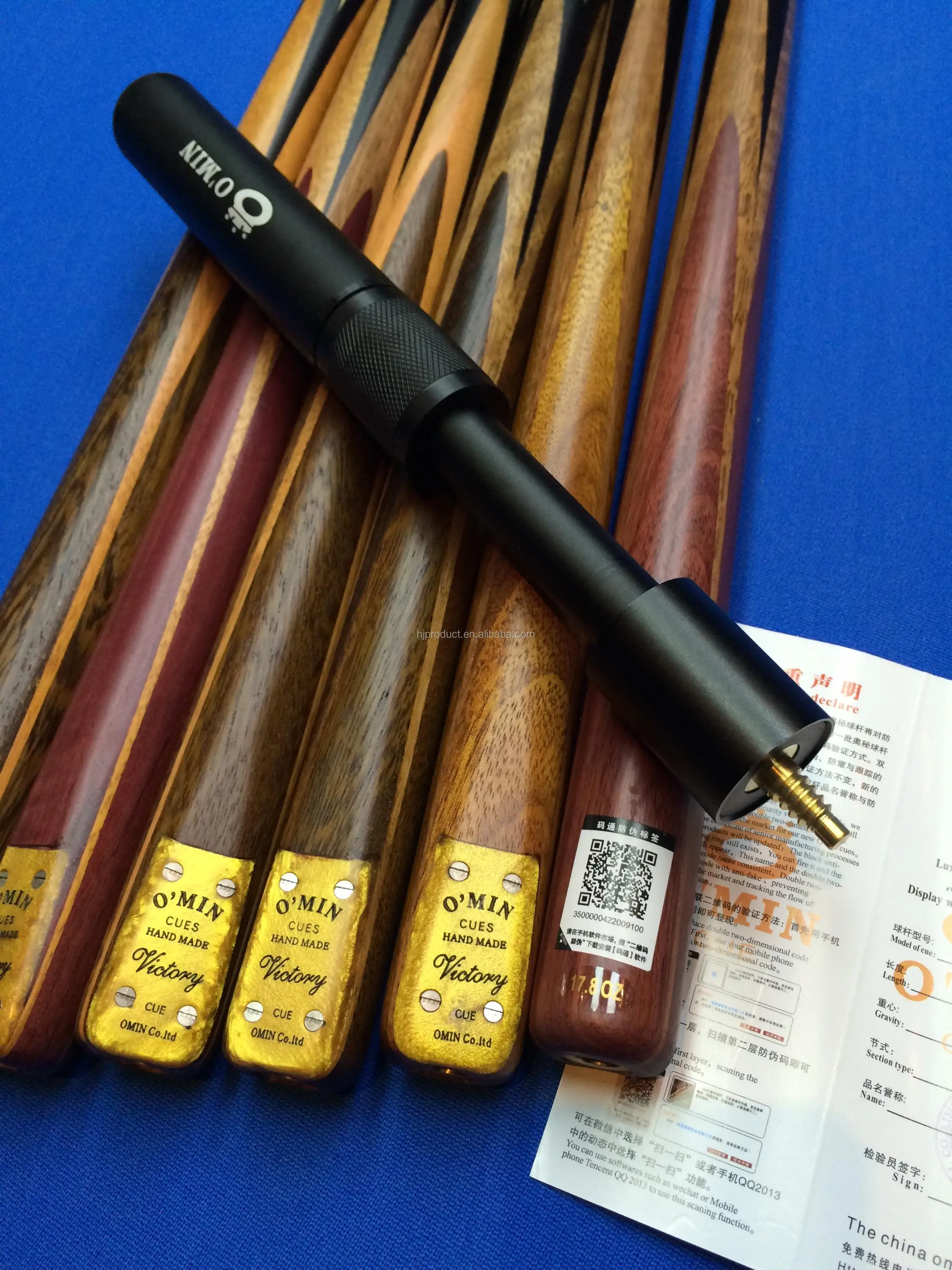 Popular Style 1 Piece Handmade Ash Wood Billiard Cues Snooker Cue With ...