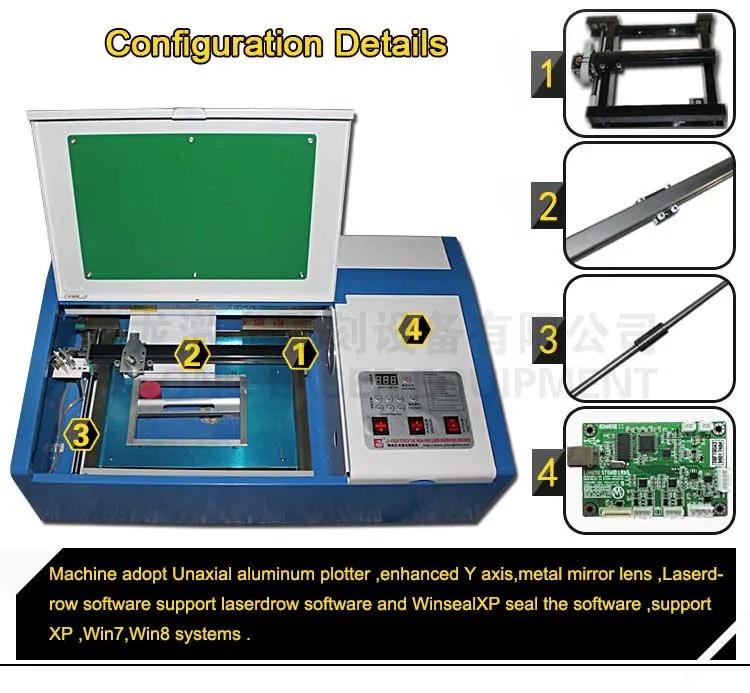 Mini Lazer Engraving Machine Co2 Laser 40w Jl-k3020 - Buy Mini ...
