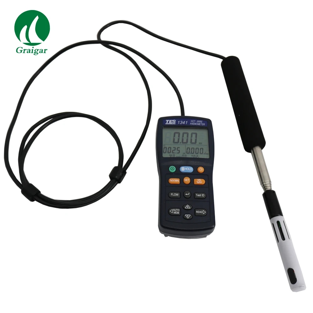 TES-1341N Hot Wire Anemometer - Precision Air Velocity Meter